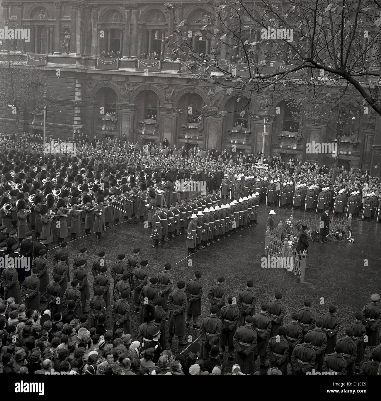 1950s and historical picture of the large crowds and military at the ...