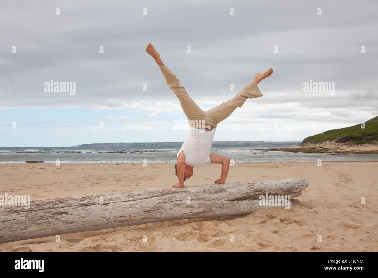 Handstand on white hi-res stock photography and images - Alamy