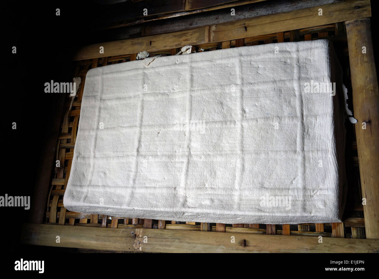 A block of fresh, traditionally handmade tofu Stock Photo - Alamy