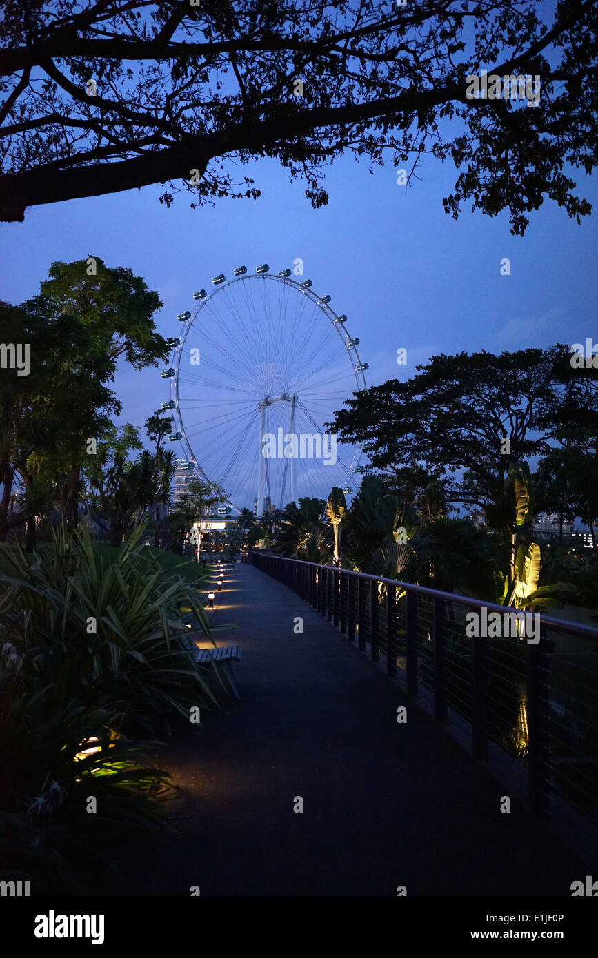 View of the Singapore Flyer - the world’s largest observation wheel ...
