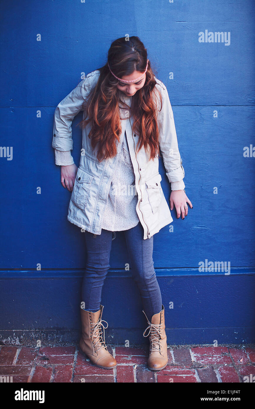 Leaning blue hi-res stock photography and images - Alamy