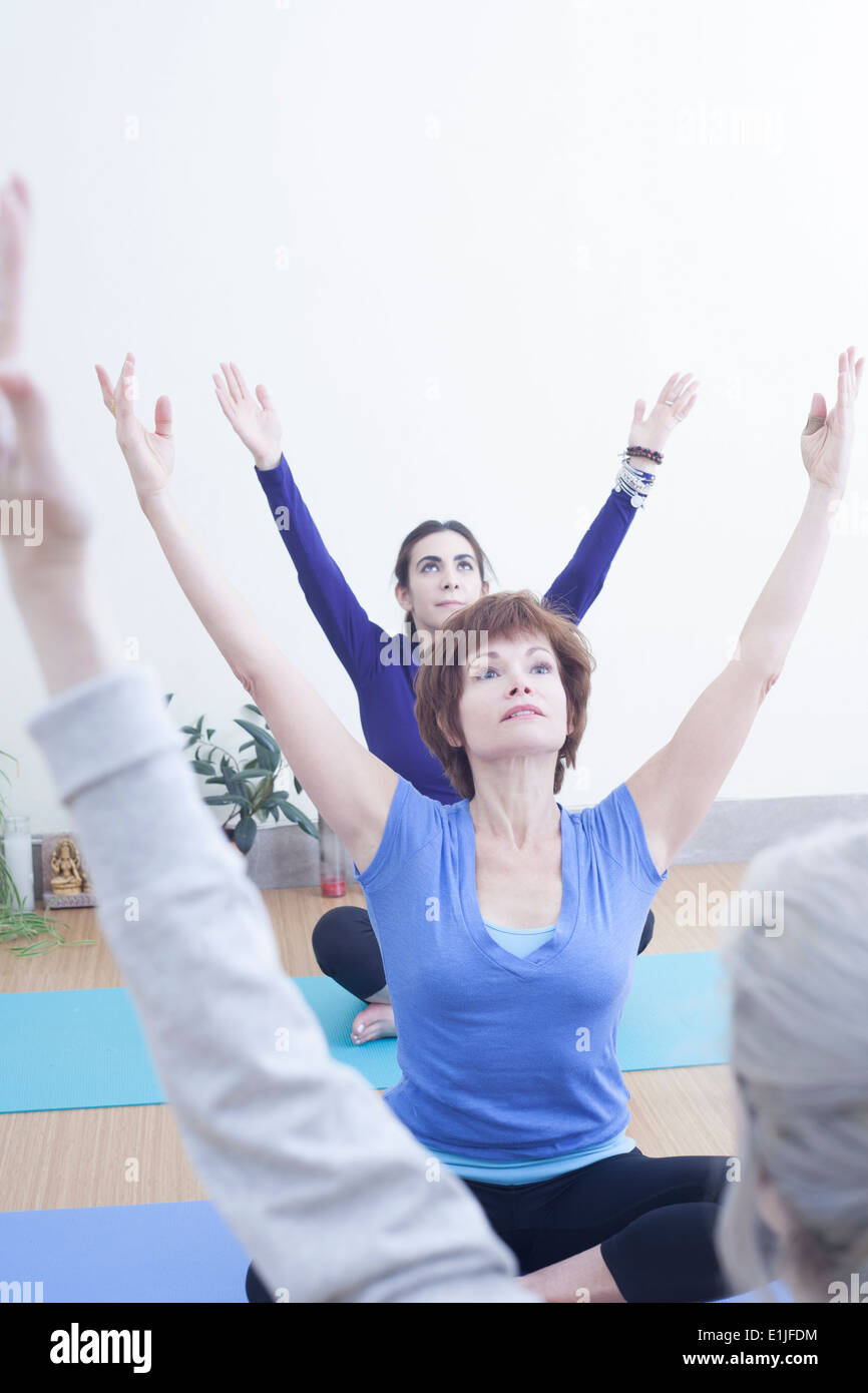 Women practising yoga Stock Photo - Alamy