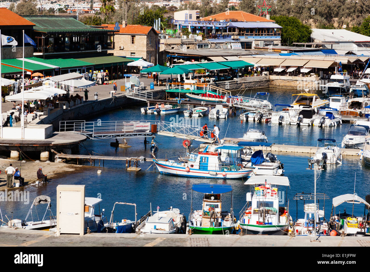 Boats in Paphos harbour, Cyprus Stock Photo - Alamy