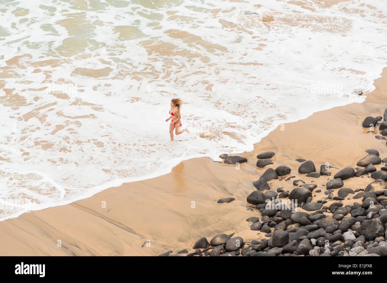 Spain woman bikini beach hi-res stock photography and images - Alamy
