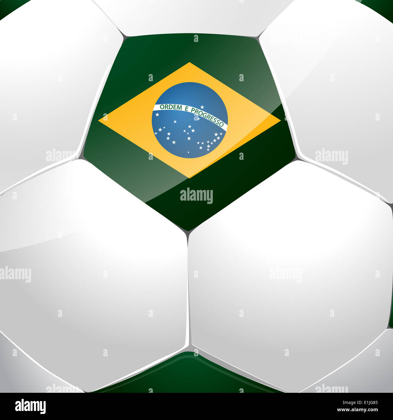 Soccer ball poster design with brazil flag Stock Photo - Alamy
