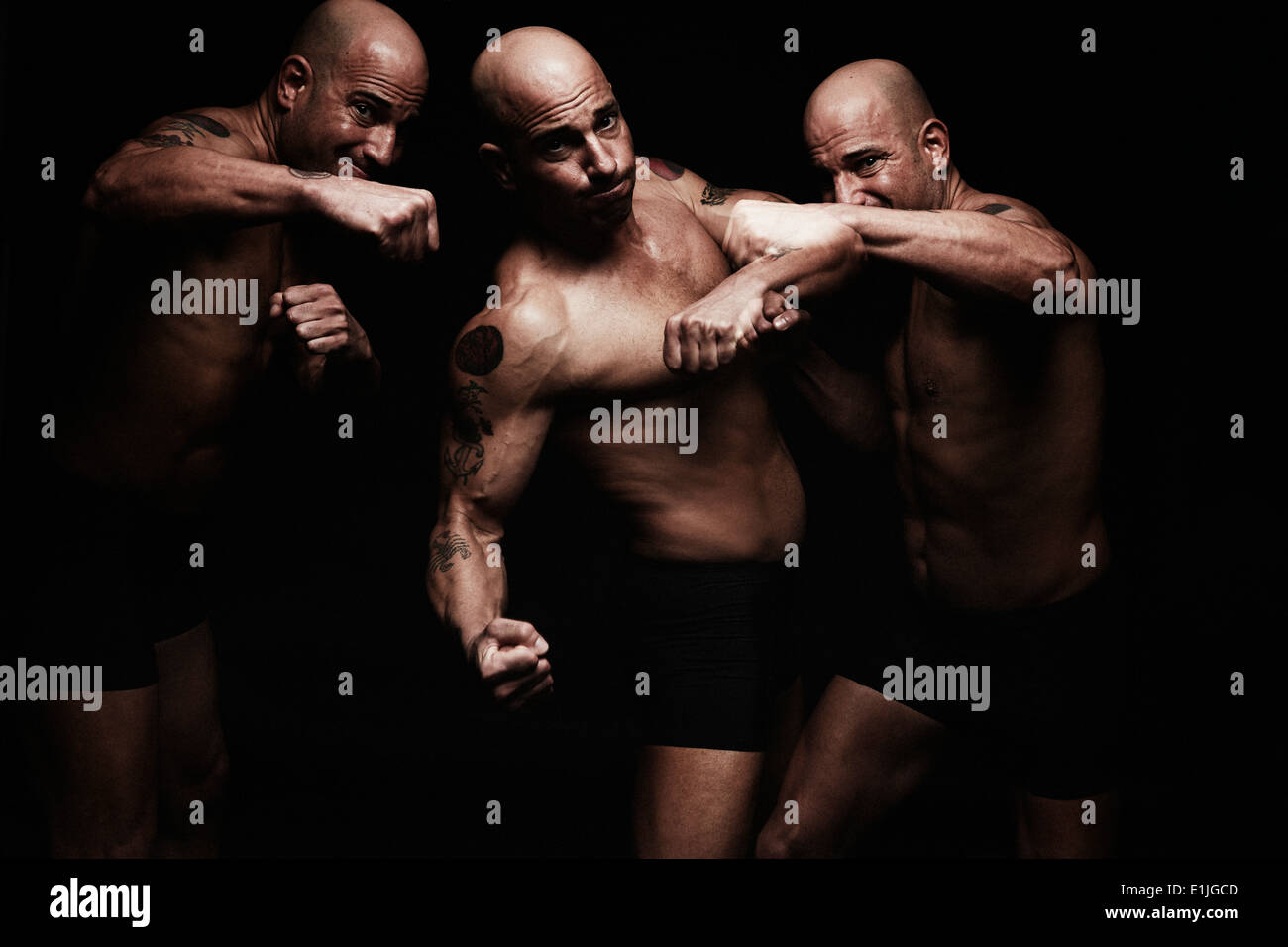 Mature men fighting hi-res stock photography and images - Alamy