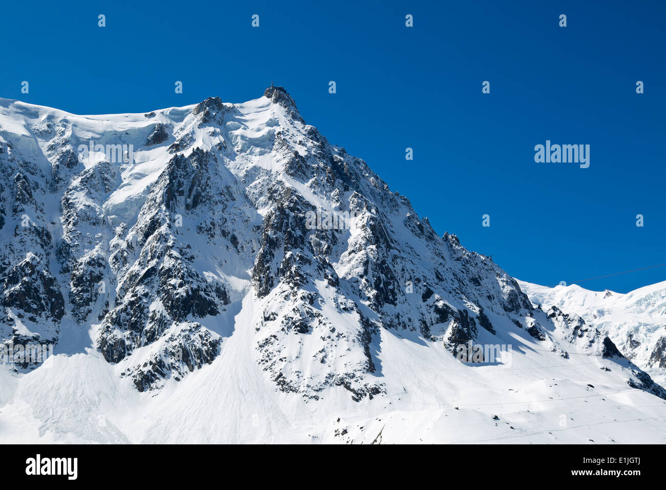 View over the Alps from Plan de l'Aiguille, Chamonix, France Stock ...