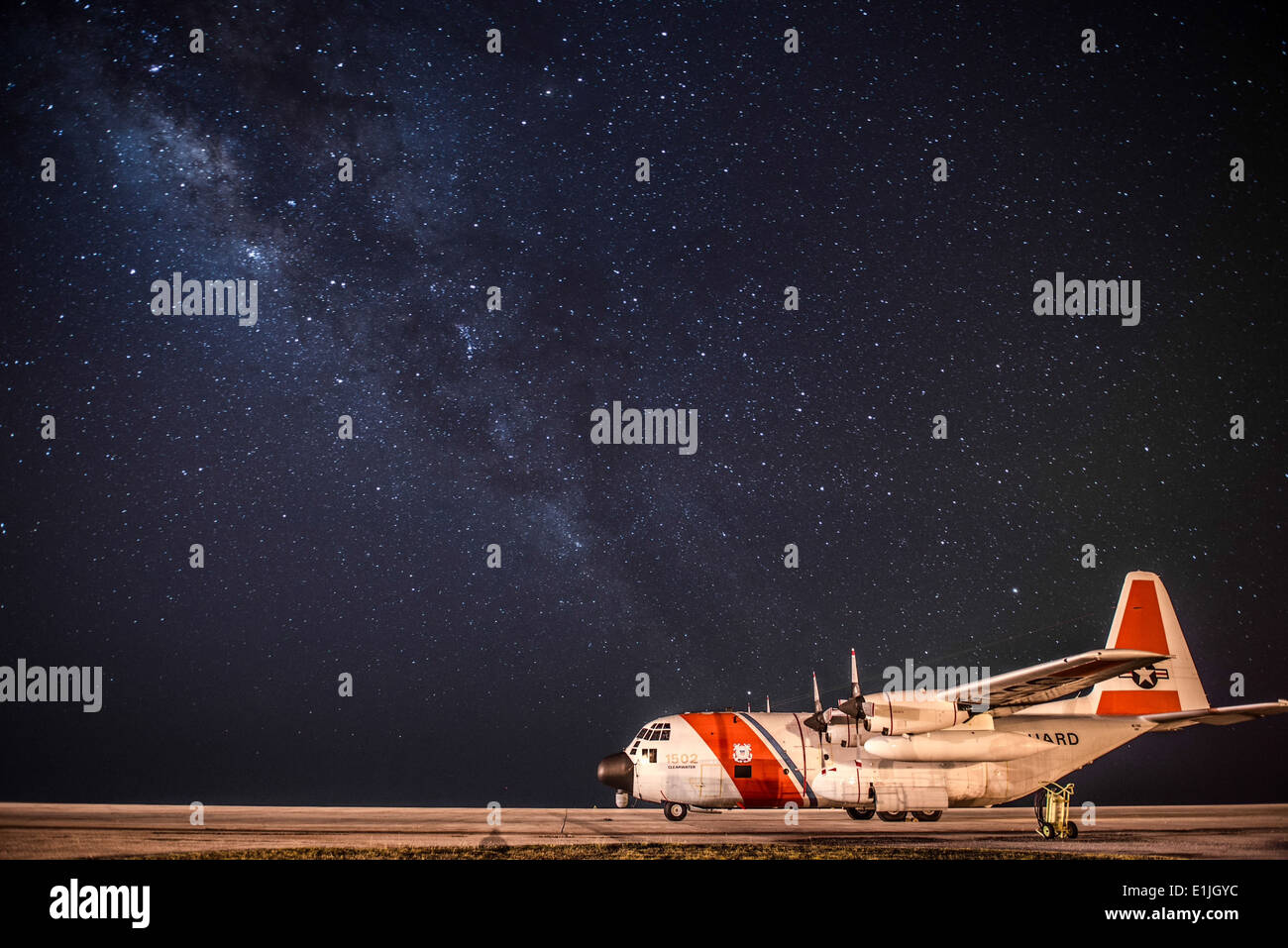A U.S. Coast Guard C-130 Hercules aircraft assigned to Coast Guard Air ...