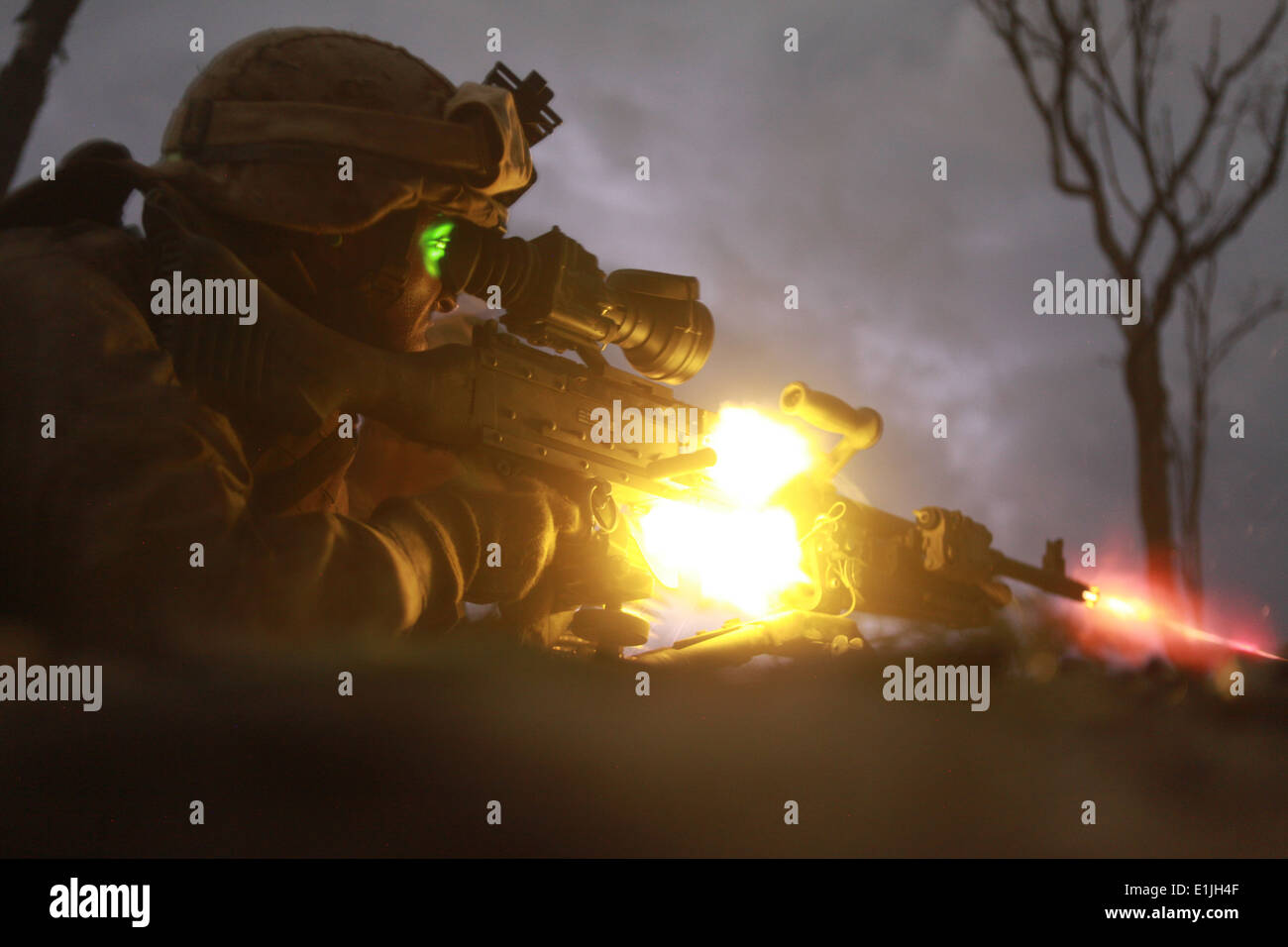 U.S. Marine Corps Pfc. Sebastian Rodriguez, a machine gunner with ...