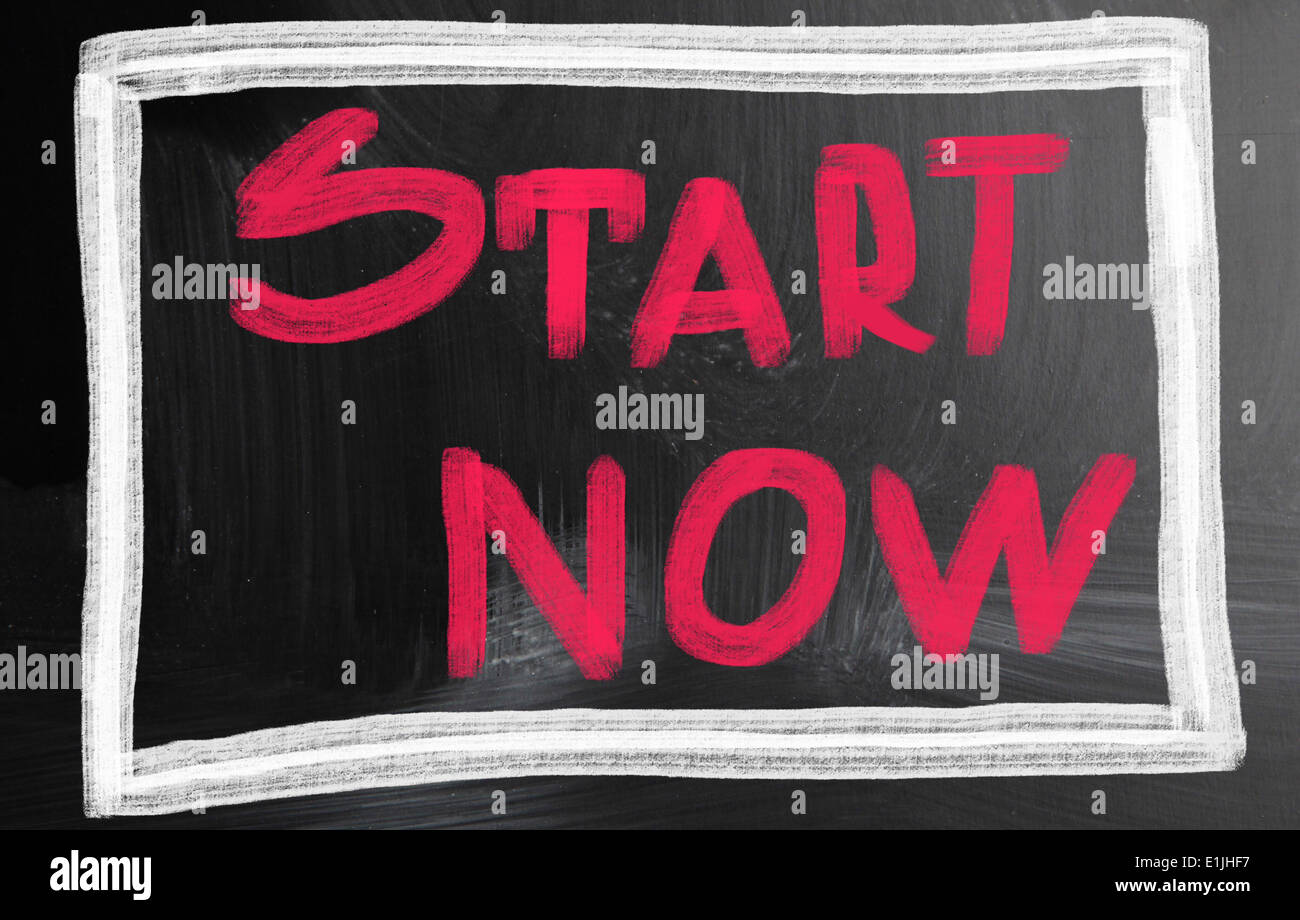 start now concept Stock Photo - Alamy
