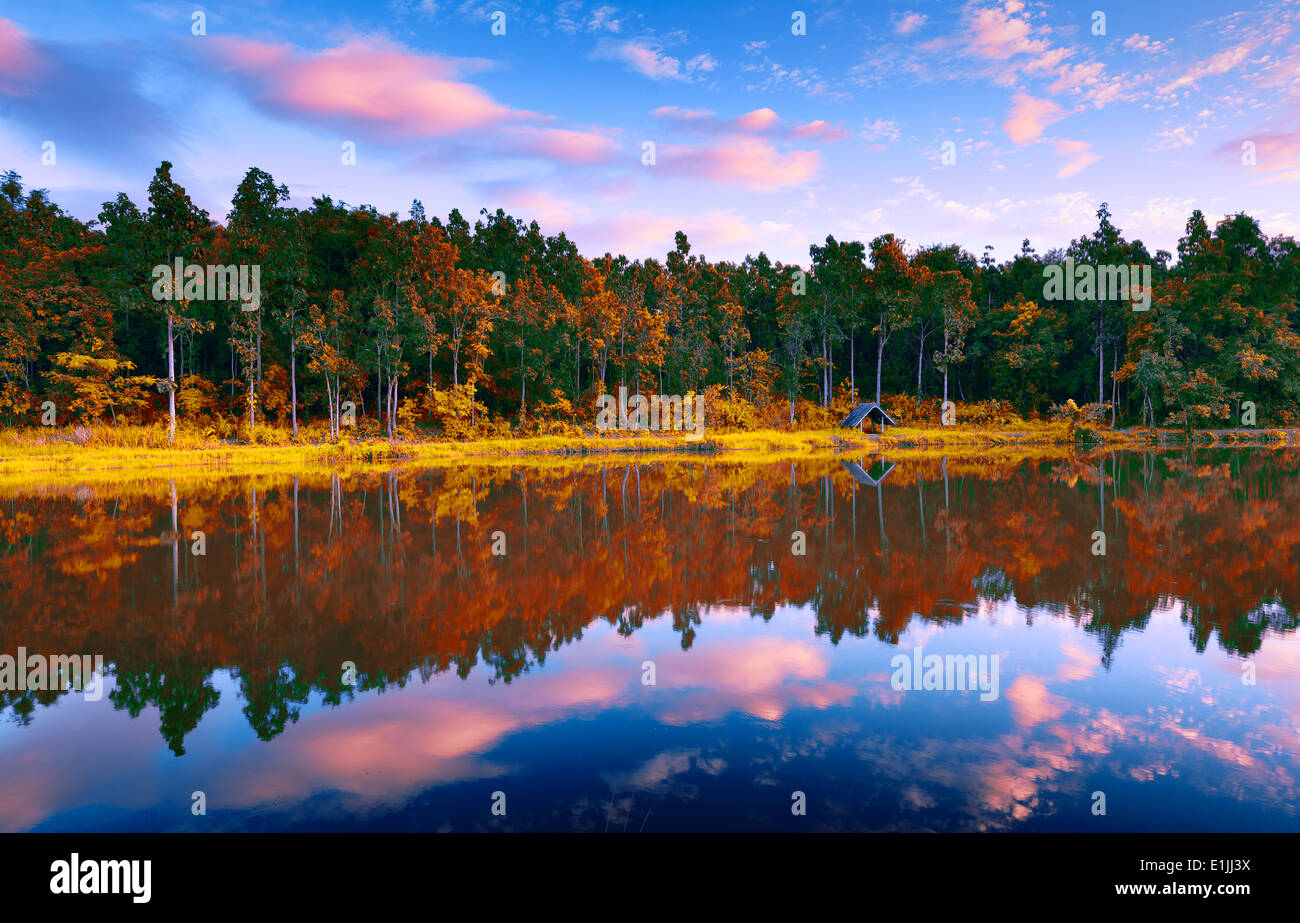 fantasy reflection landscape Stock Photo - Alamy