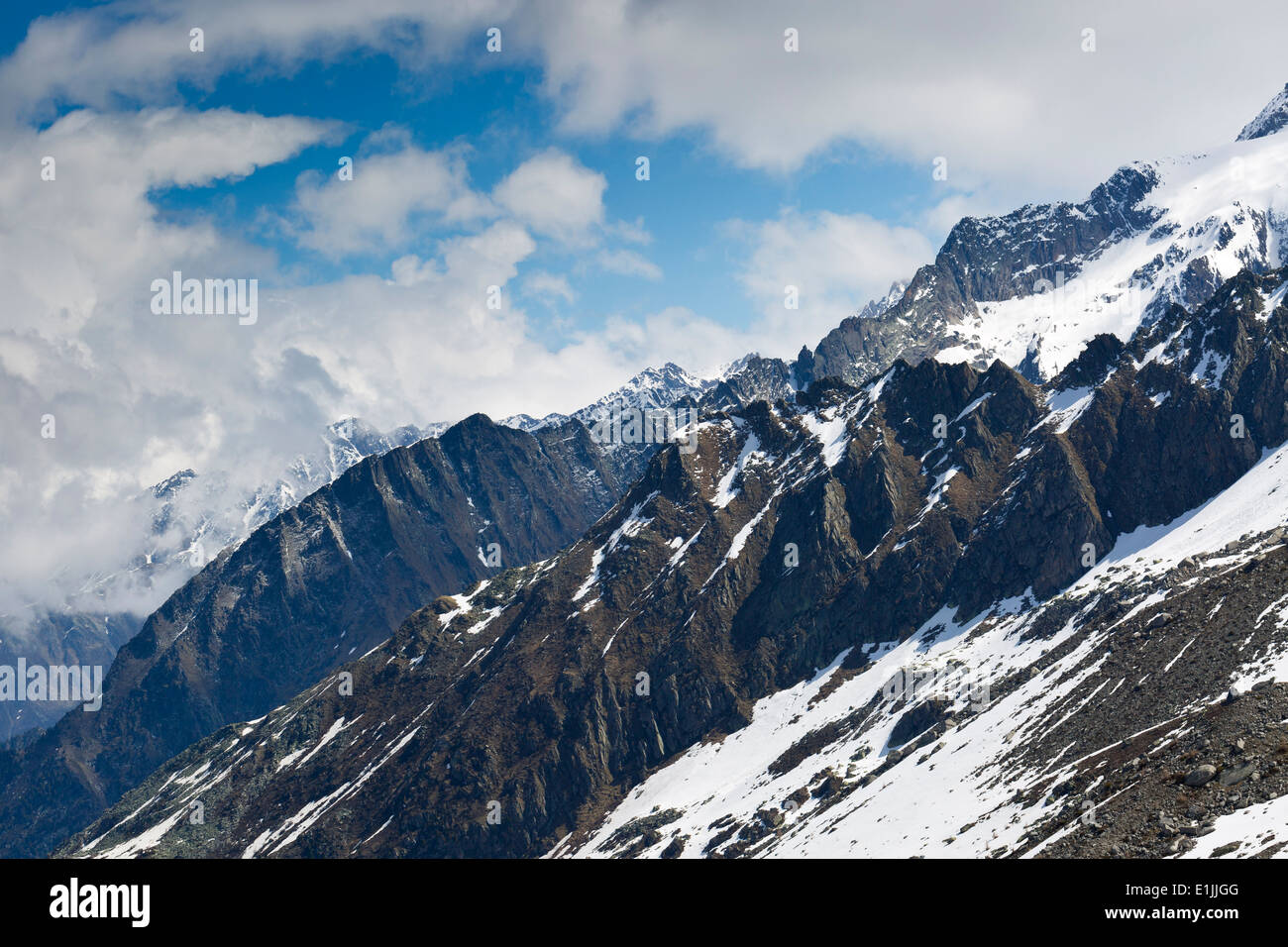 View over the Alps from Plan de l'Aiguille, Chamonix, France Stock ...