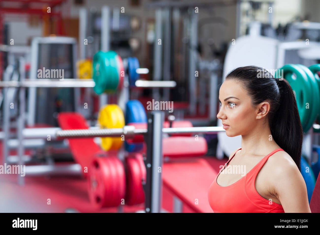Woman gym bar pink hi-res stock photography and images - Alamy