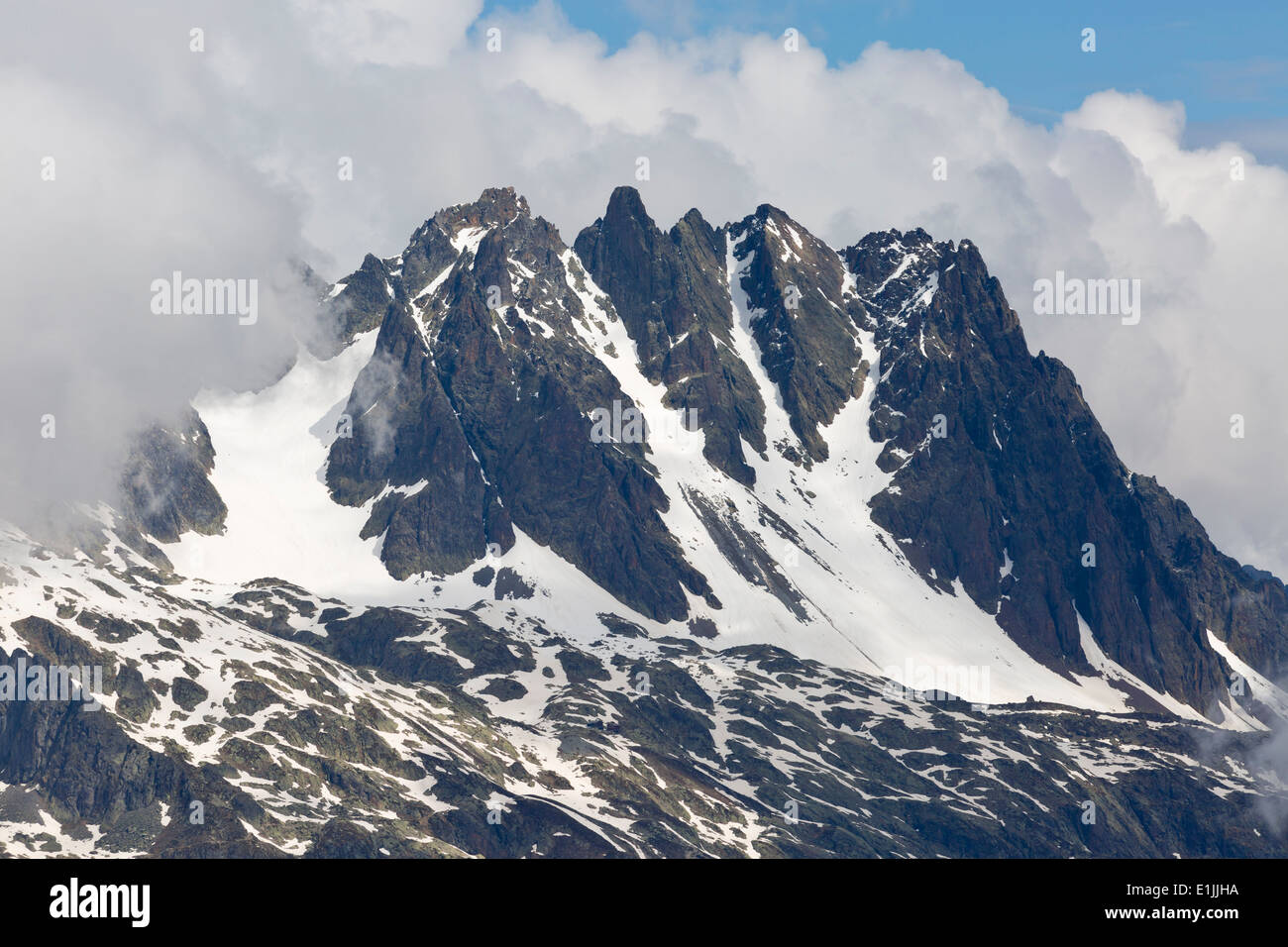 View over the Alps from Plan de l'Aiguille, Chamonix, France Stock ...