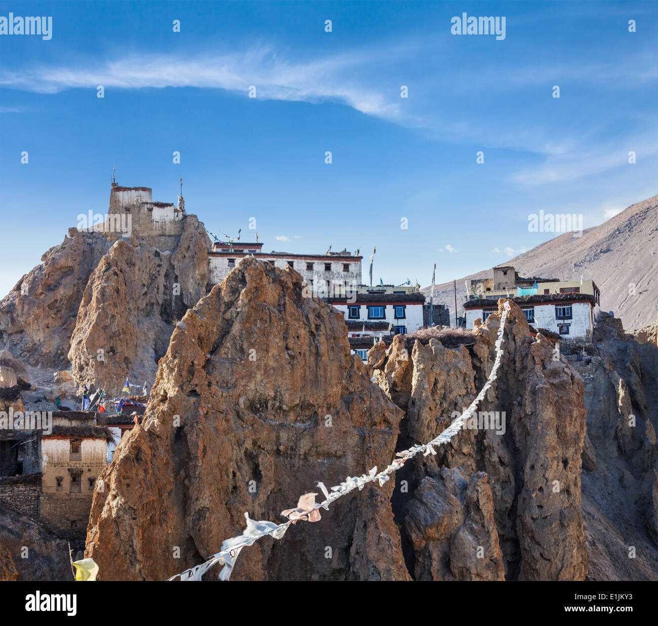 Spiti valley flags hi-res stock photography and images - Alamy