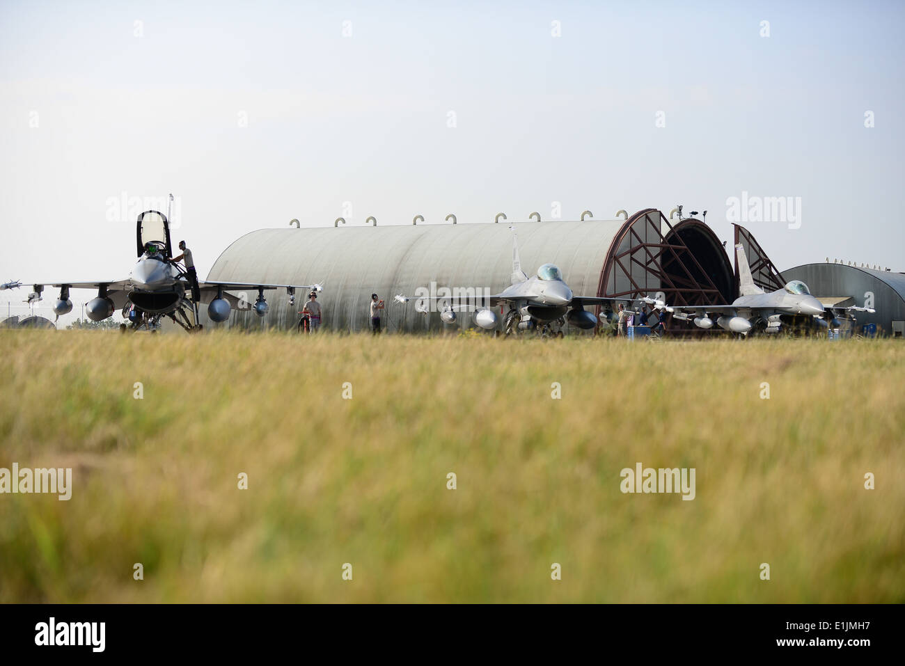 U.S. Air Force pilots with the 510th Fighter Squadron conduct preflight ...