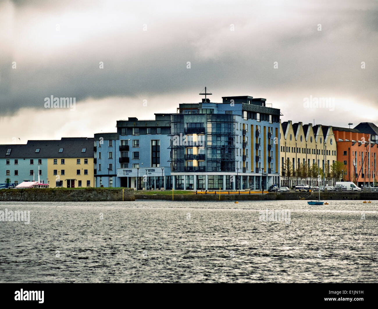Galway harbour, newer part Stock Photo - Alamy