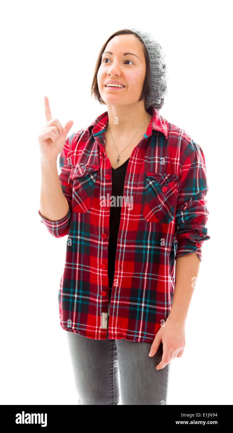 Human finger pointing up hi-res stock photography and images - Alamy