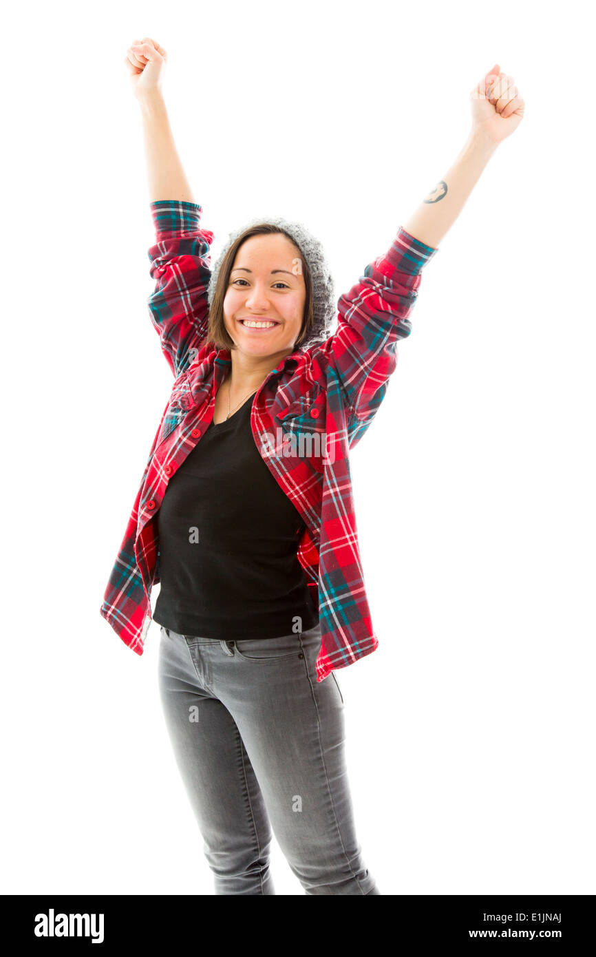 Celebrating arms raised hi-res stock photography and images - Alamy