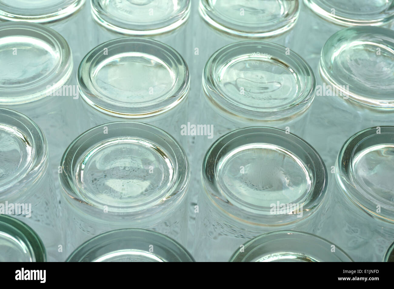 Bottom of empty glass upside down on a table texture background Stock ...