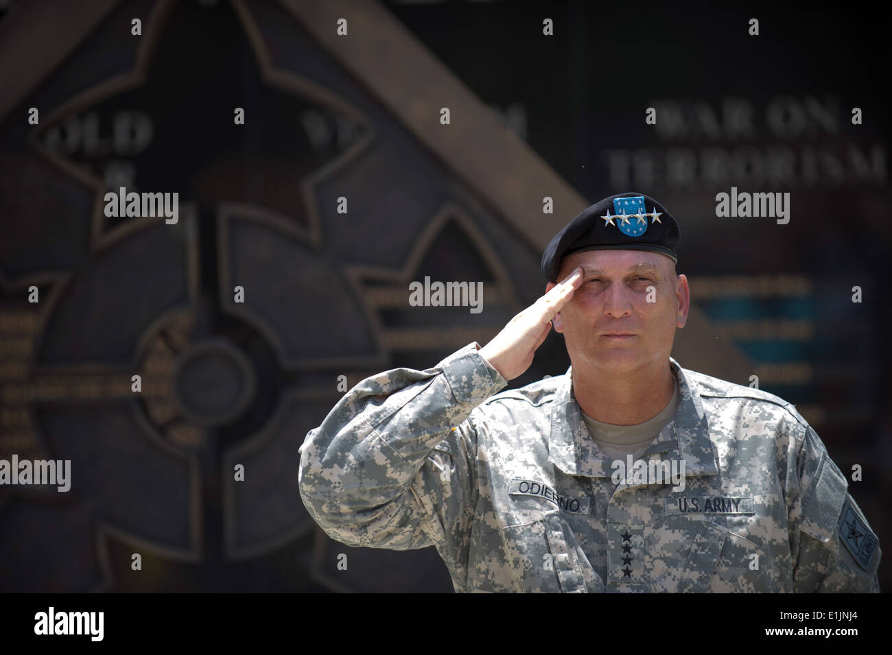 U.S. Army Chief of Staff Gen. Ray Odierno salutes during the 4th ...