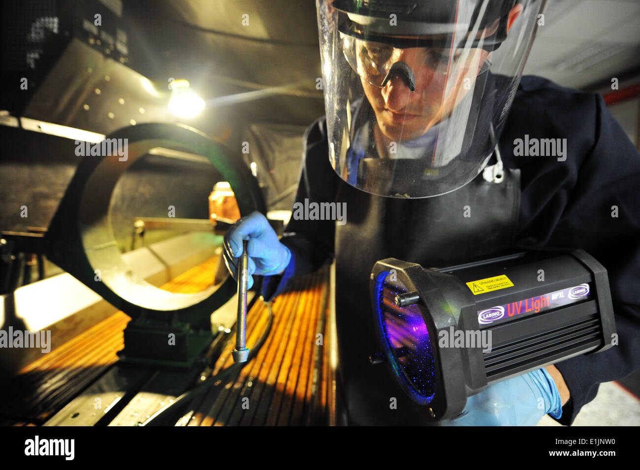 U.S. Air Force Staff Sgt. Joshua Paserba, a nondestructive inspection ...