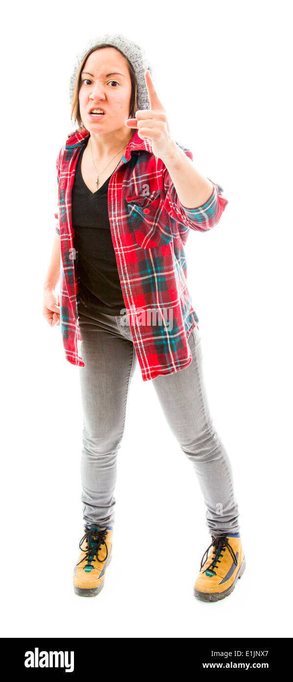 Young woman scolding Stock Photo - Alamy