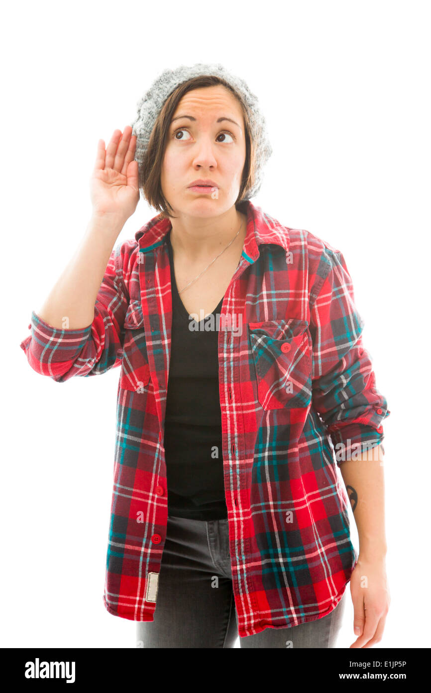 Listen casual hi-res stock photography and images - Alamy