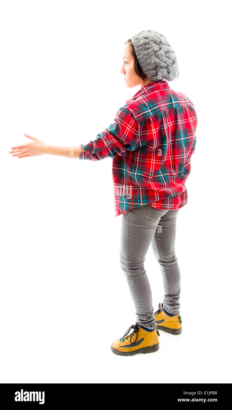 Young woman offering hand for handshake Stock Photo - Alamy Young woman offering hand for handshake Stock Photo - Alamy