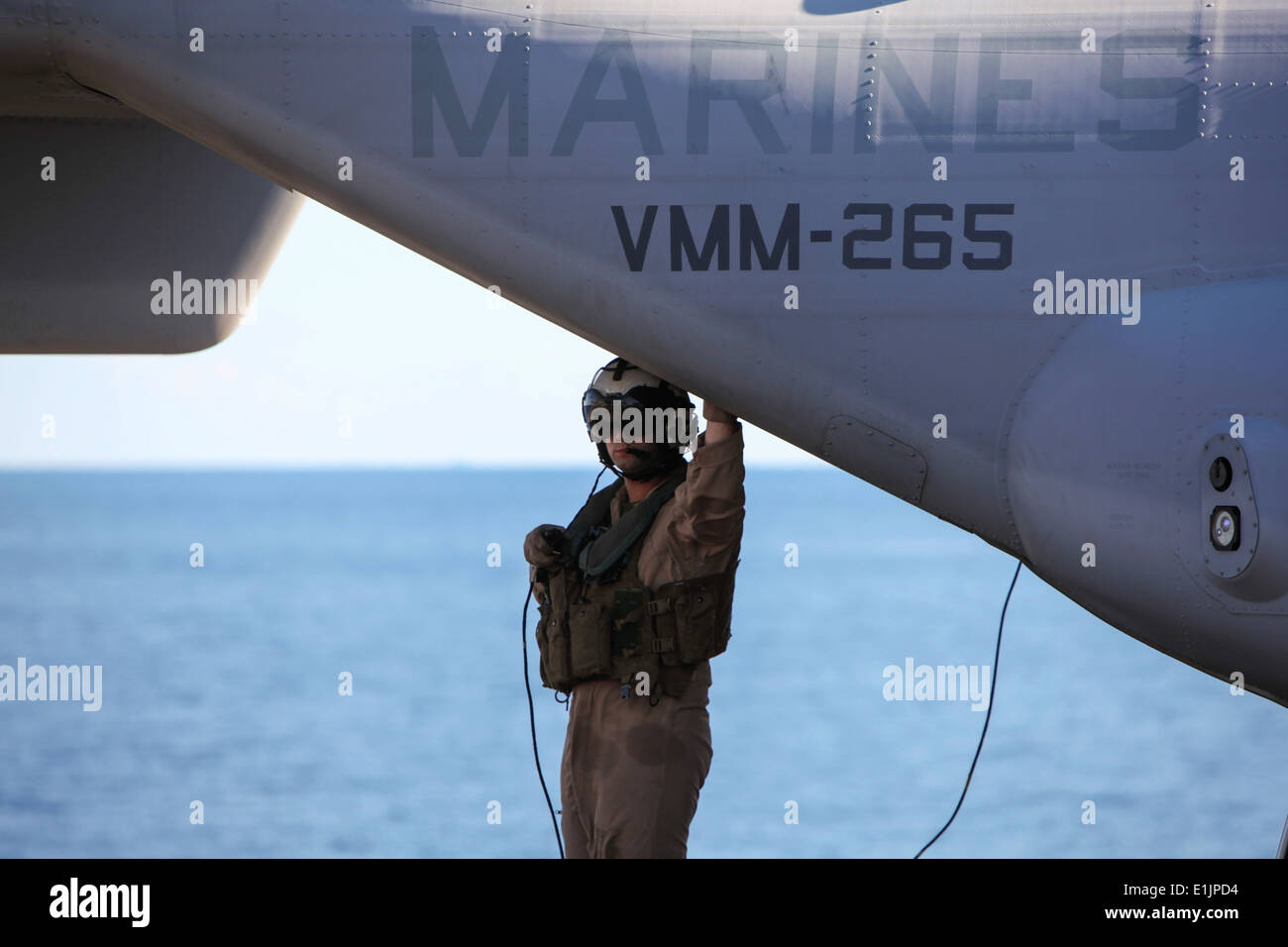 U.S. Marine Corps Sergeant Aaron M. Longberry, an MV-22 Osprey crew ...