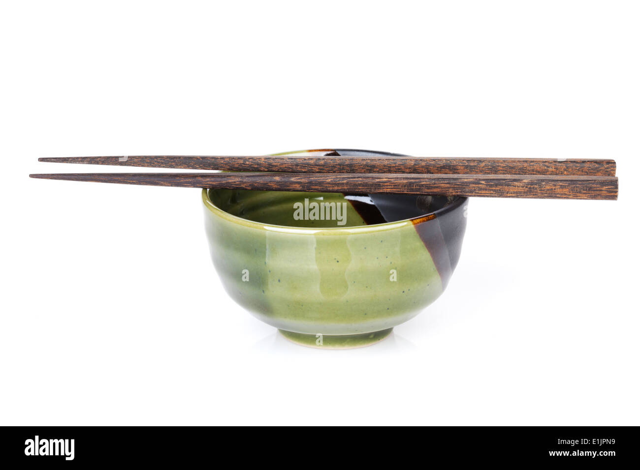 Sushi chopsticks and bowl. Isolated on white background Stock Photo - Alamy