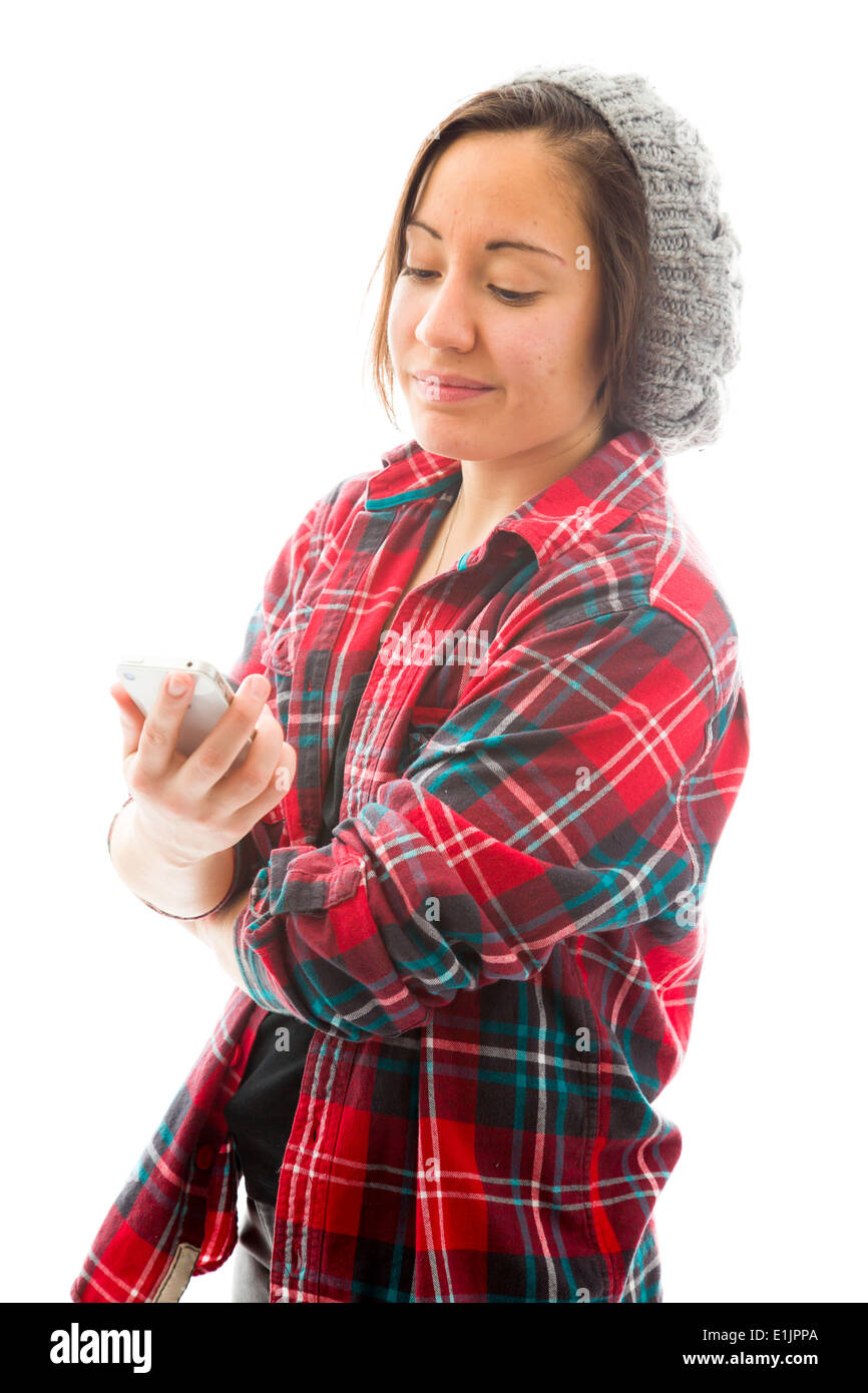 Reading on phone hi-res stock photography and images - Alamy