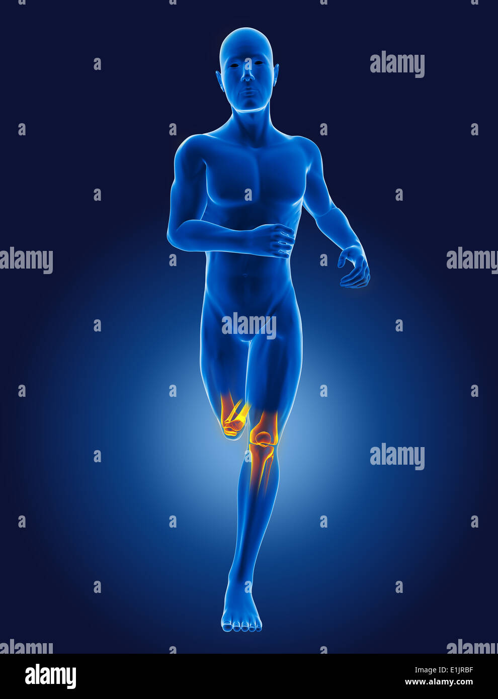 3D running medical man Stock Photo - Alamy