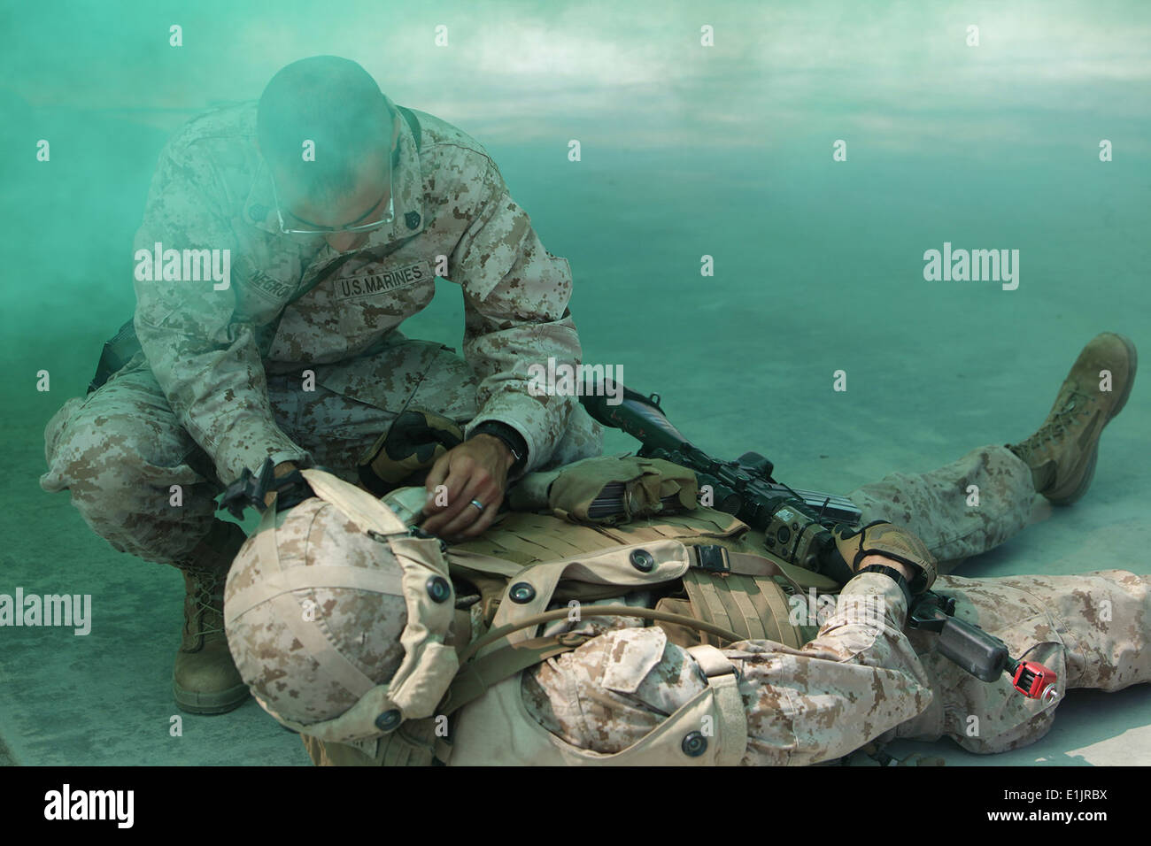 U.S. Marine Corps Staff Sgt. Alfred Negron II, with Alpha Company, 7th ...