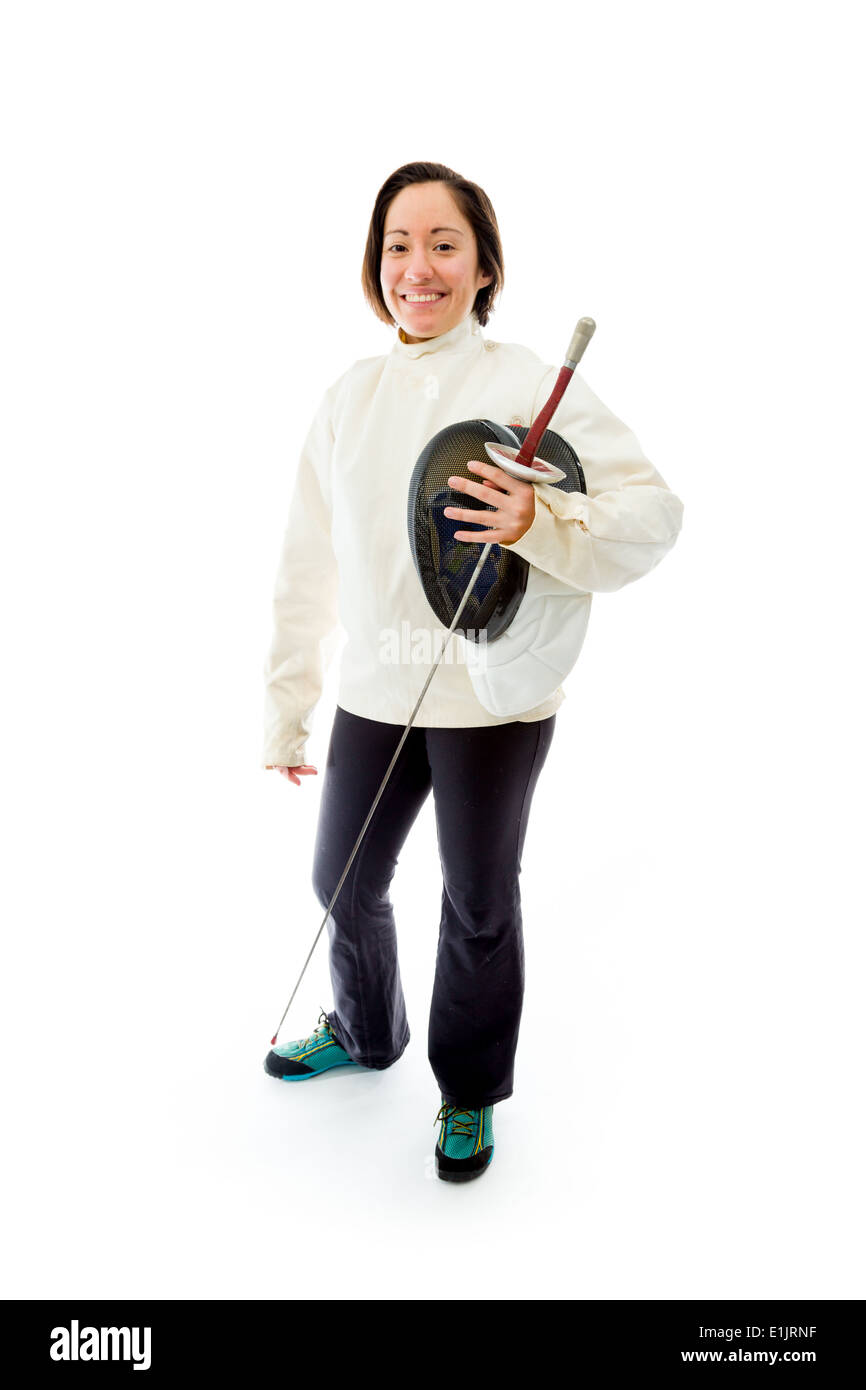 Woman holding face mask Cut Out Stock Images & Pictures - Alamy