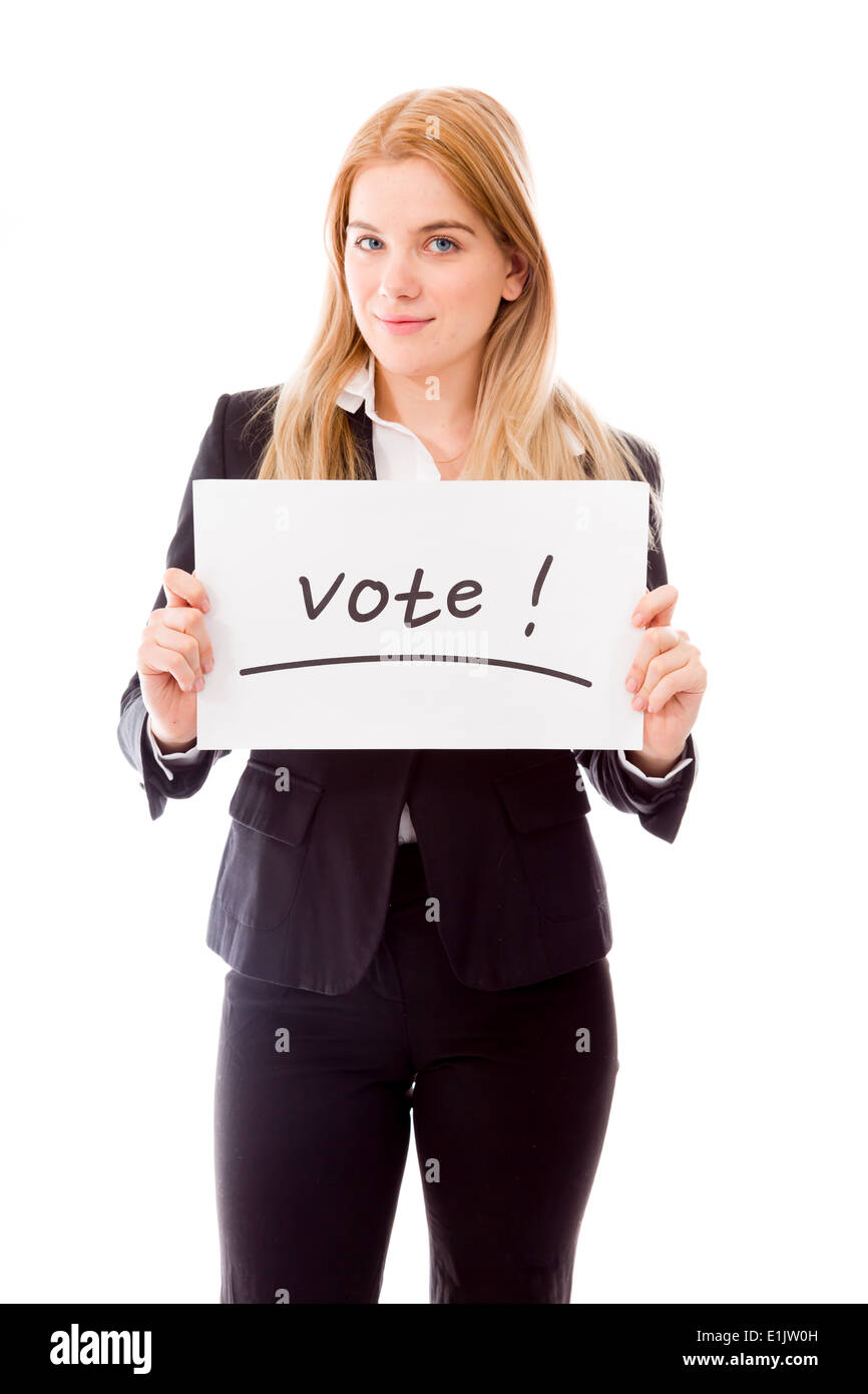 Voting placard hi-res stock photography and images - Alamy