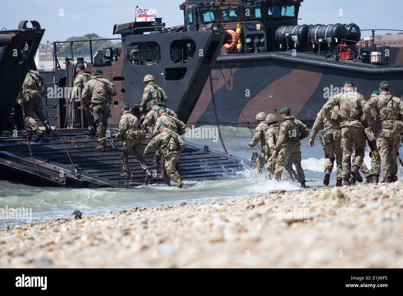 Royal marines beach landing craft hi-res stock photography and images ...