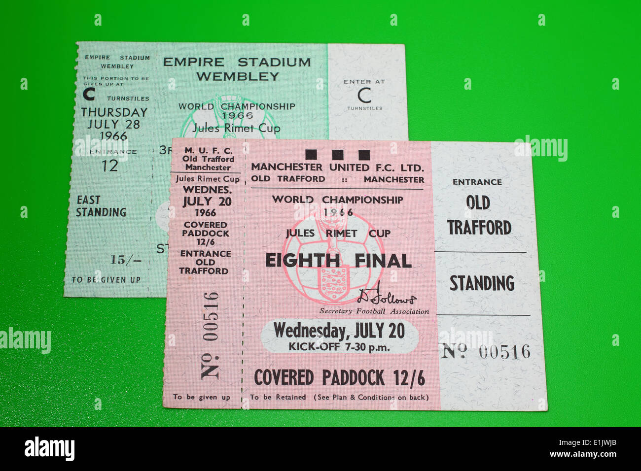 1966 World Cup tickets the Eighth Final match - Hungary V Bulgaria and ...