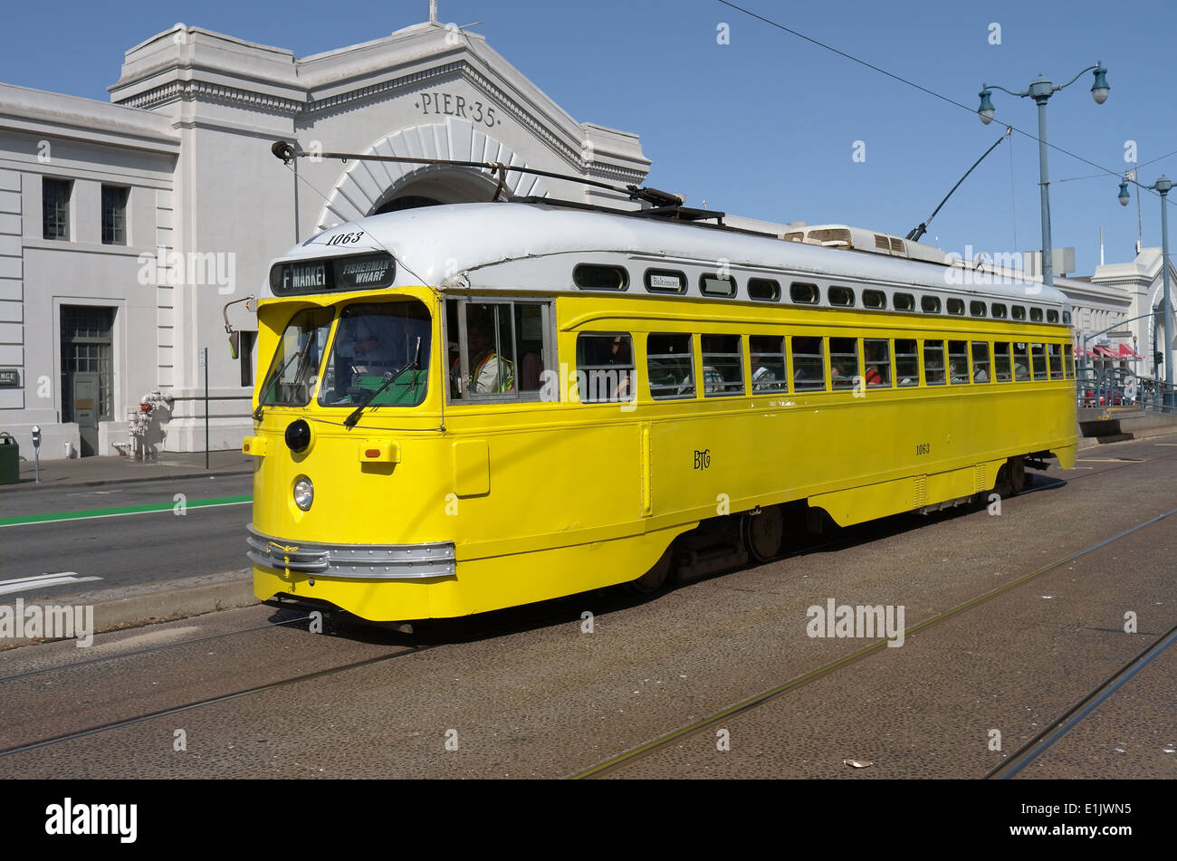 Yellow line trolly hi-res stock photography and images - Alamy