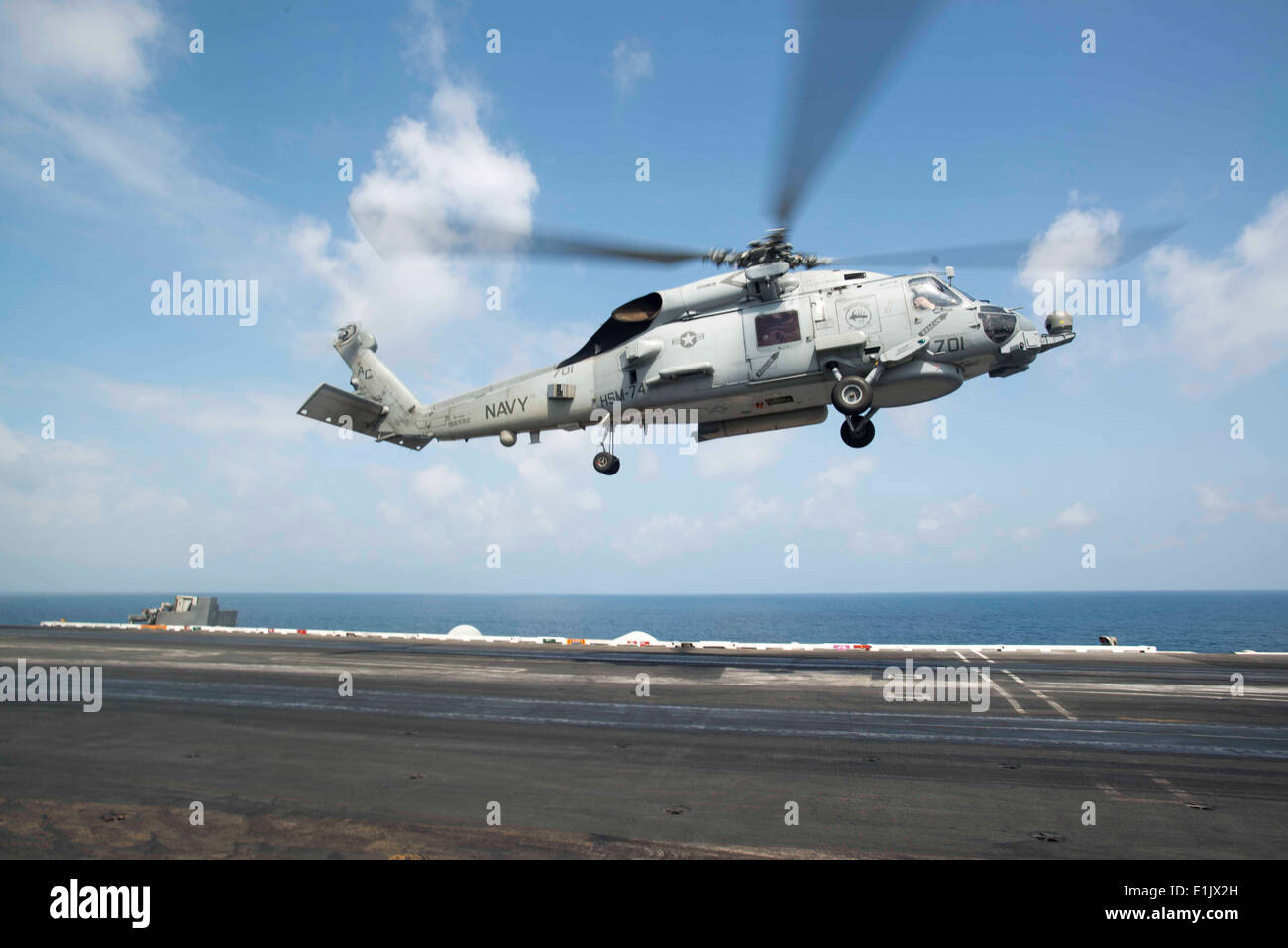 A U.S. Navy MH-60R Seahawk helicopter attached to Helicopter Maritime ...