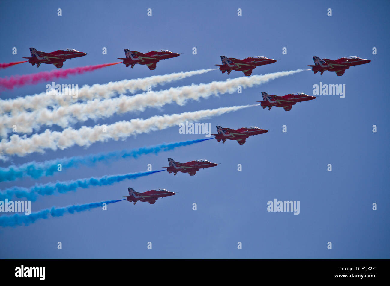 Red Arrows D Day 2014 Portsmouth Stock Photo - Alamy