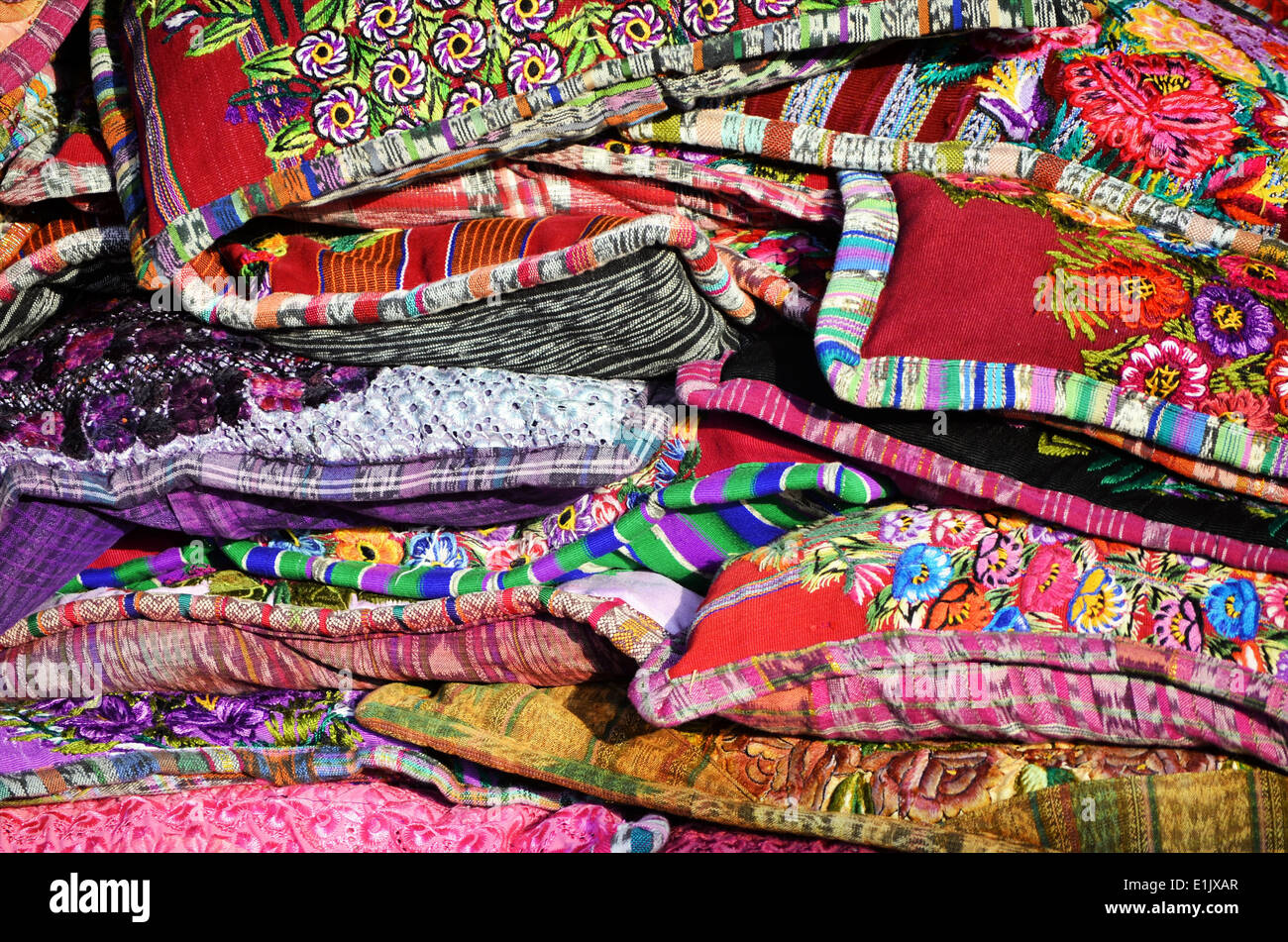 Traditional handmade mexican fabric Stock Photo - Alamy