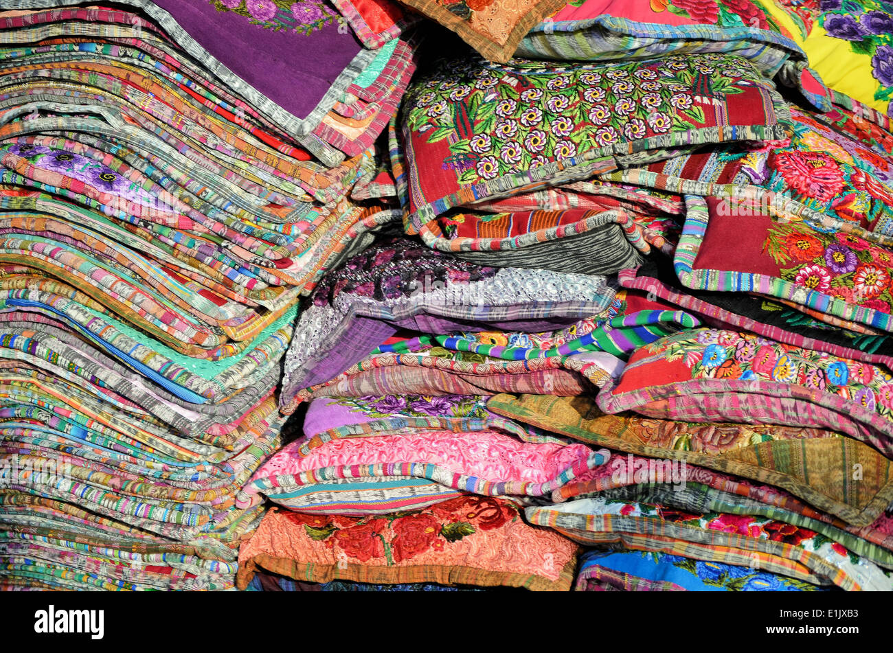Traditional handmade mexican fabric Stock Photo - Alamy