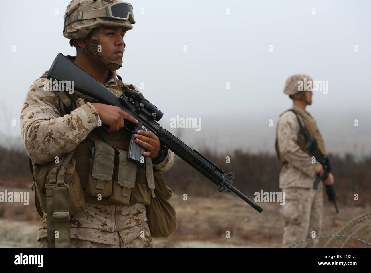 U.S. Marine Cpl. Ruben Guevara, with Landing Support Company, Combat ...