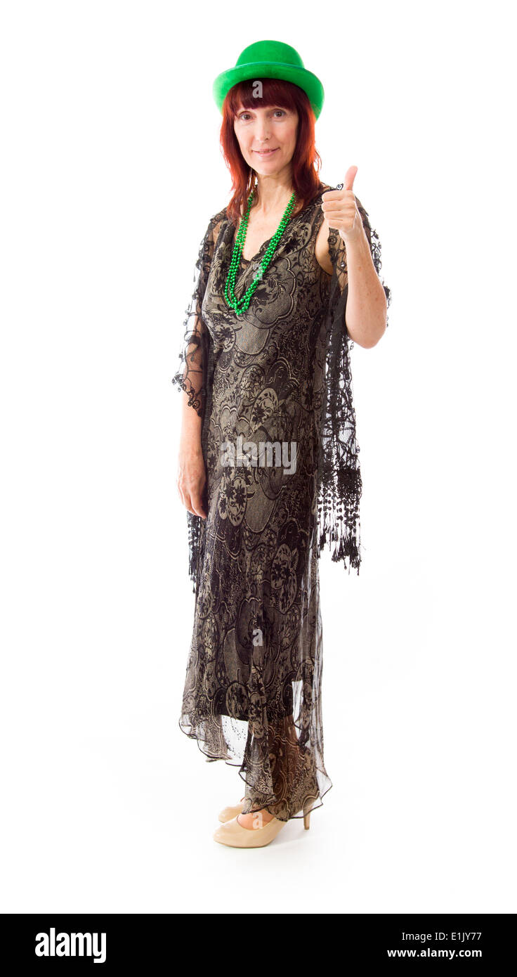 Mature woman gesturing thumbs Cut Out Stock Images & Pictures - Alamy