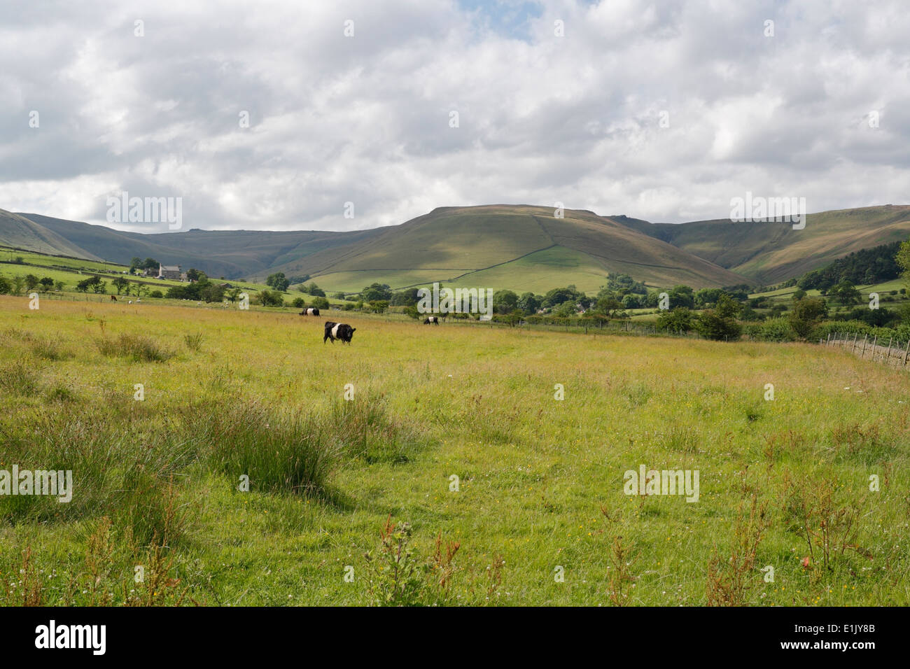 Peak District landscape at Upper Booth, Edale Derbyshire England UK ...