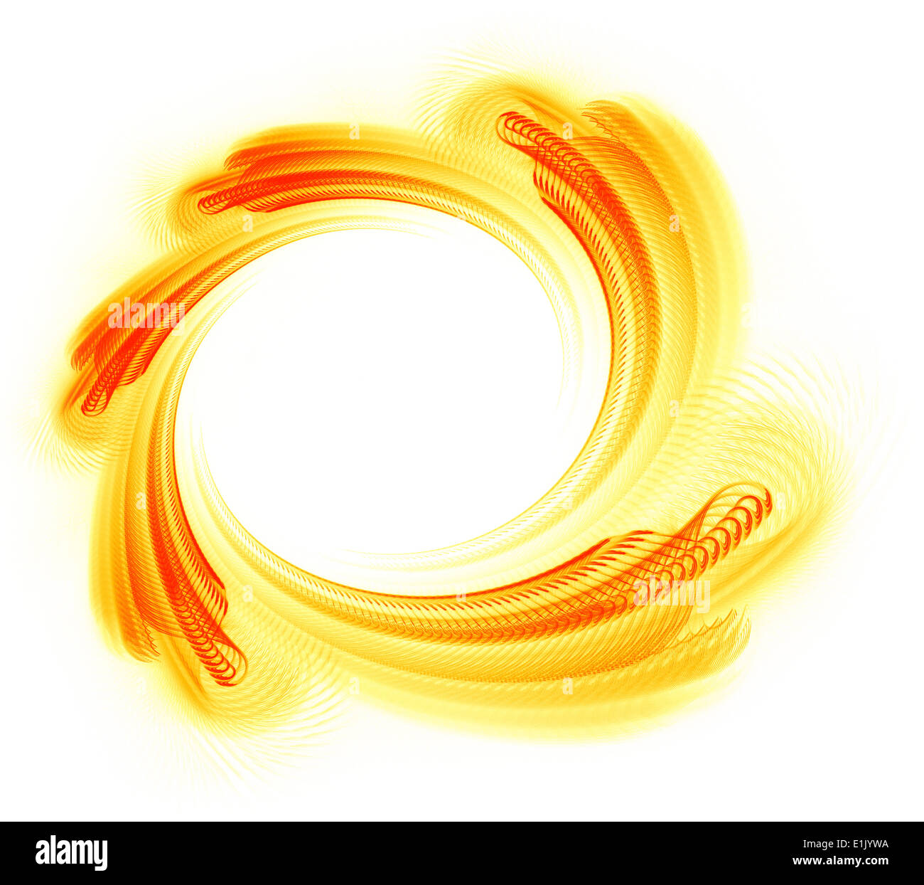 Hot vortex. Abstract red fractal twirl on a white background Stock ...