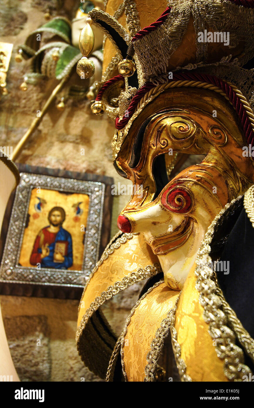Antique mask, Rhodes Island Rhodes town ,Greece Stock Photo - Alamy