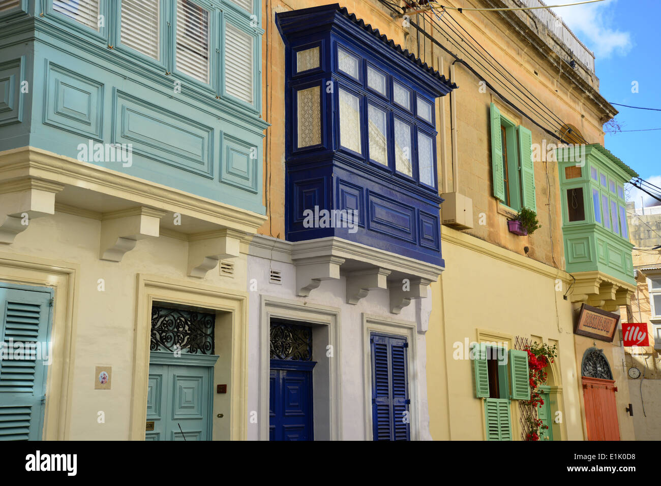 Enclosed painted wooden balconies (gallarija), Rabat (Ir-Rabat ...