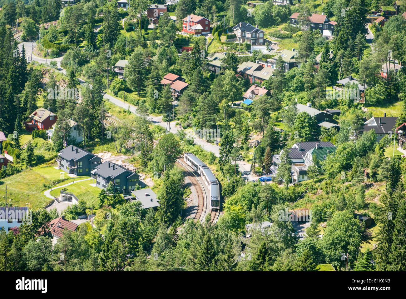 Housing estates on Oslo's fringe, Norway Stock Photo - Alamy